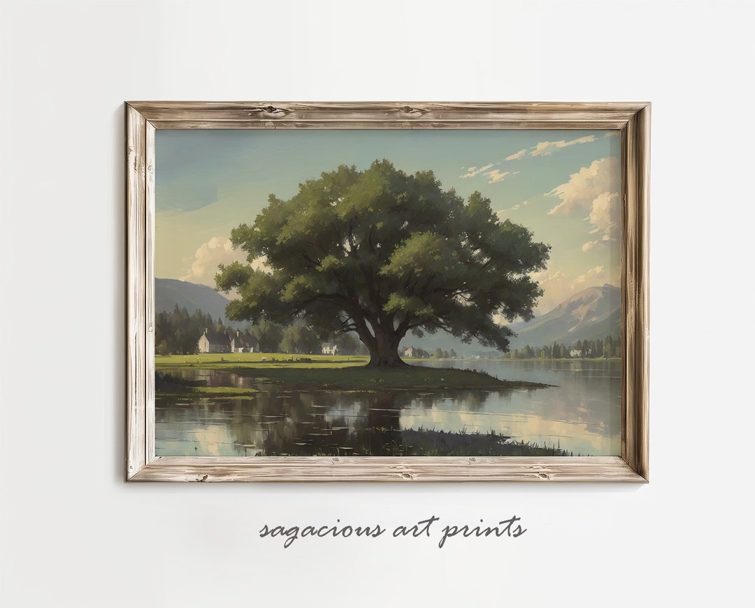 Majestic European Alder Tree Art PRINTABLE Home Wall Décor Landscape ...