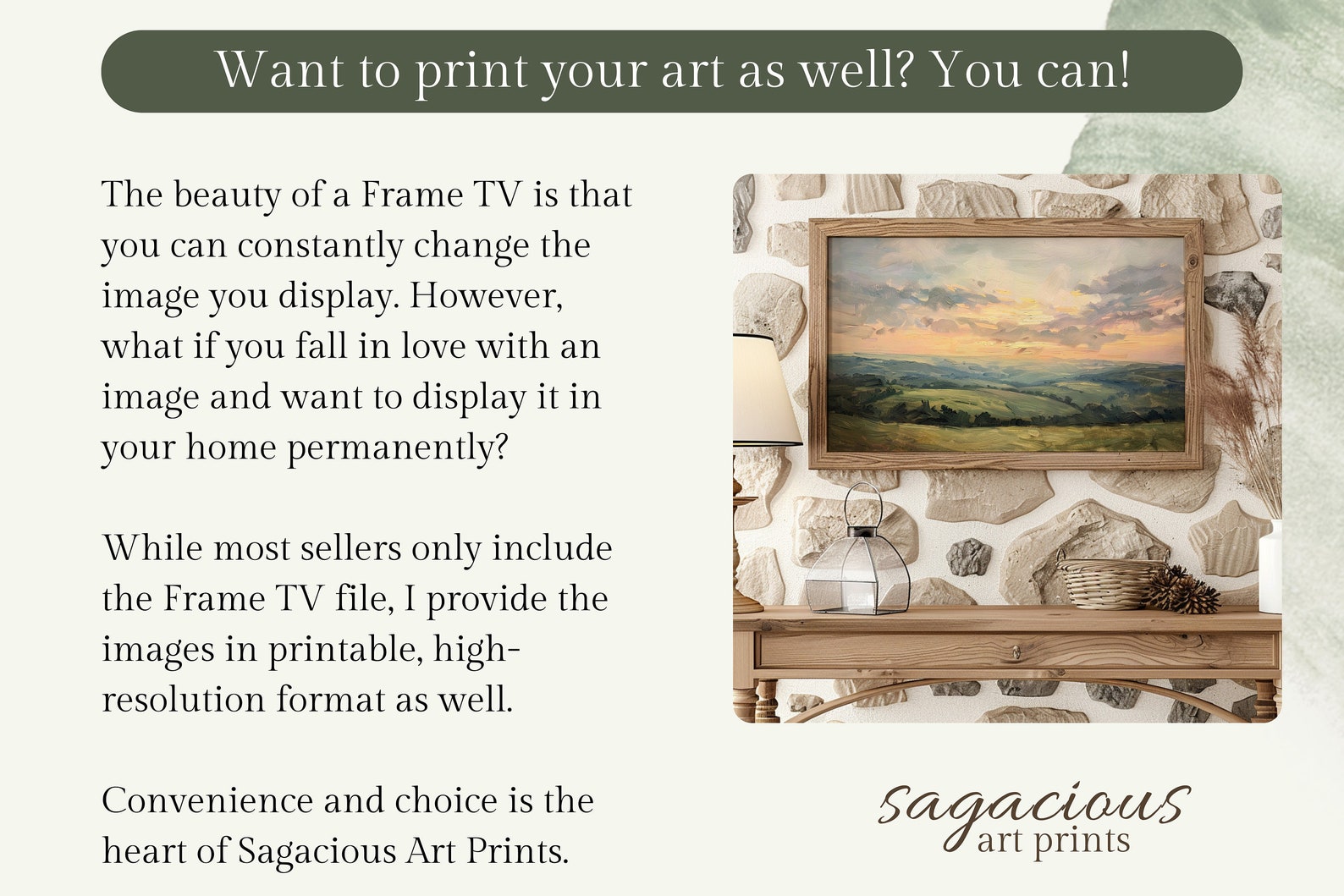 Country Frame TV Landscape Art Vintage Farmhouse Decor for Samsung Tv Warm Tone Rustic Oil ...