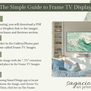Frame TV Textured Summer Art | Seafoam Green Ocean Waves 3D Printable ...