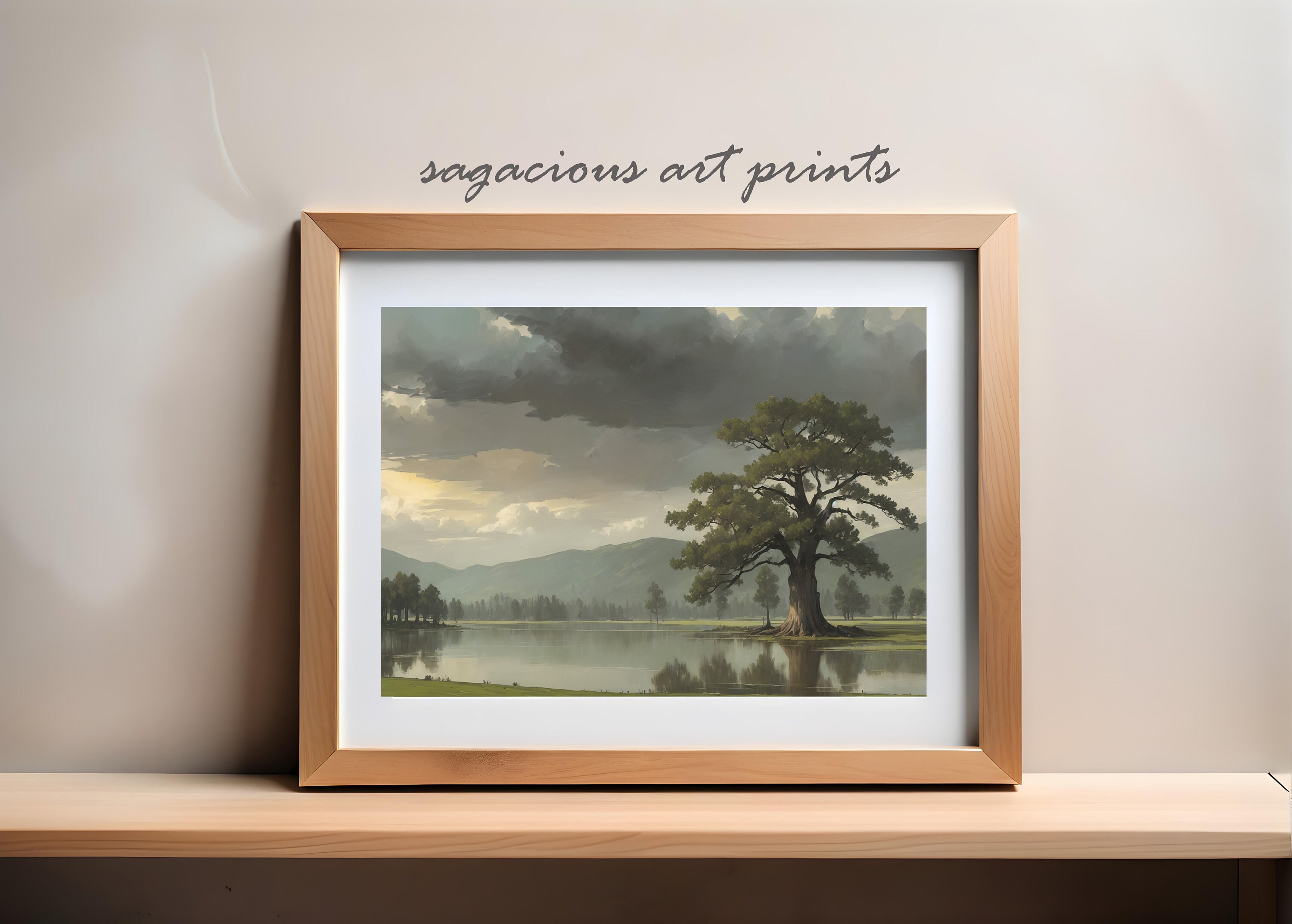 Rustic PRINTABLE Moody Bald Cypress Wall Art Earthy Natural Tones ...