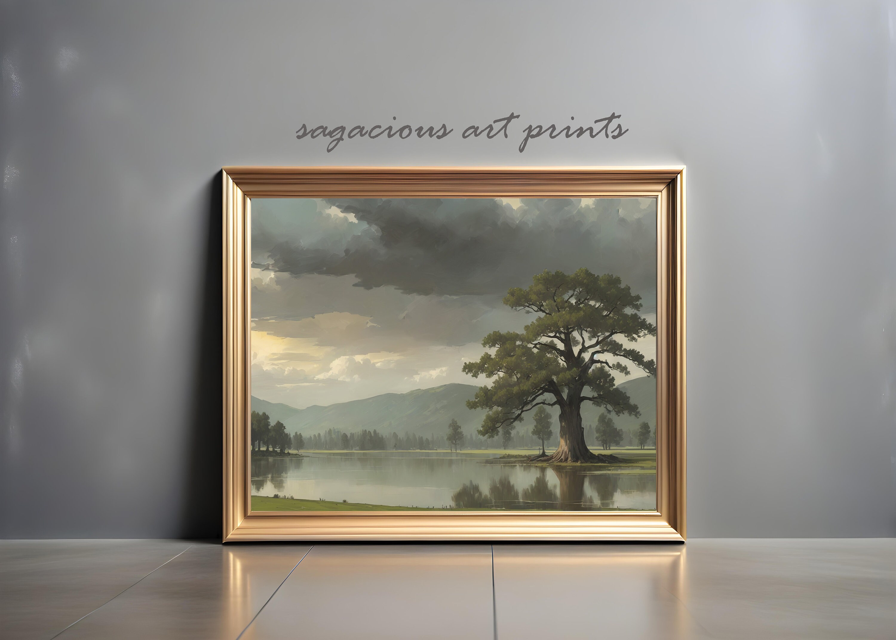 Rustic PRINTABLE Moody Bald Cypress Wall Art Earthy Natural Tones ...