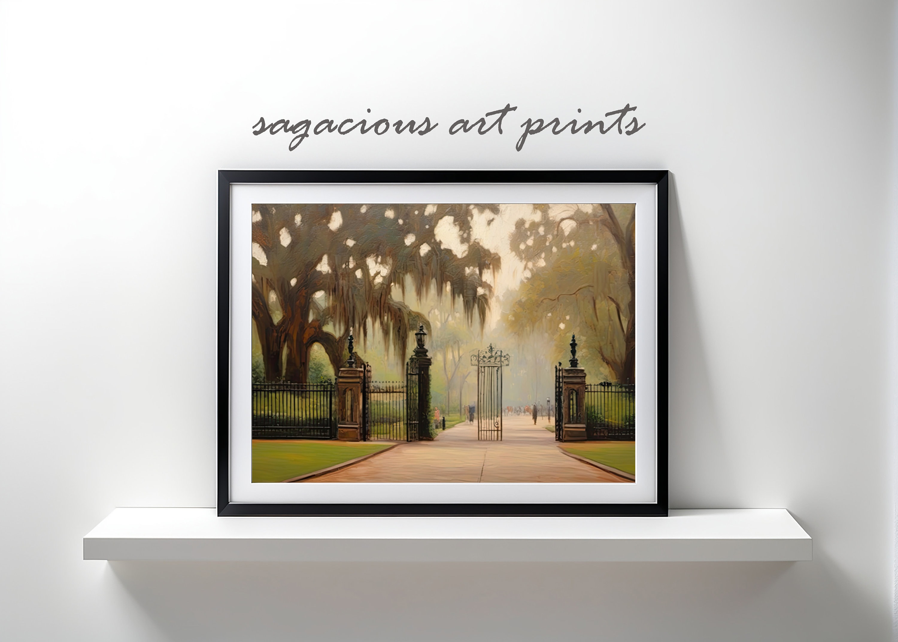 Vintage Savannah Georgia Forsyth Park Printable Wall Art Digital ...