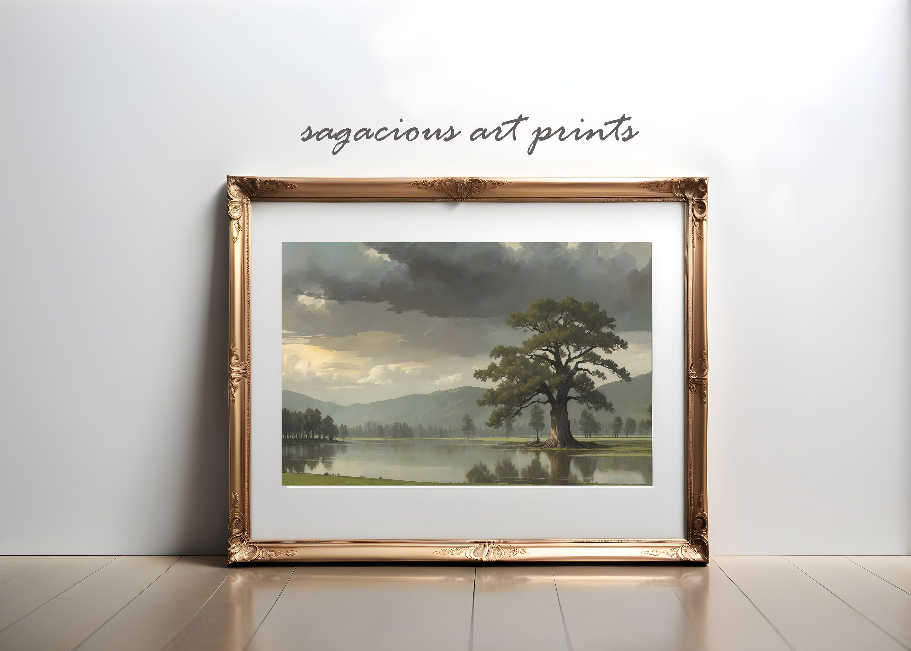 Rustic PRINTABLE Moody Bald Cypress Wall Art Earthy Natural Tones ...
