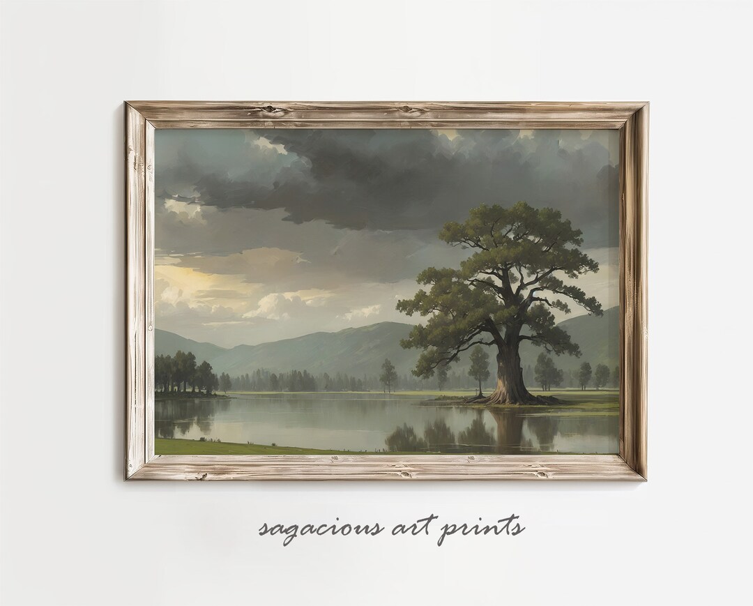Rustic PRINTABLE Moody Bald Cypress Wall Art Earthy Natural Tones ...