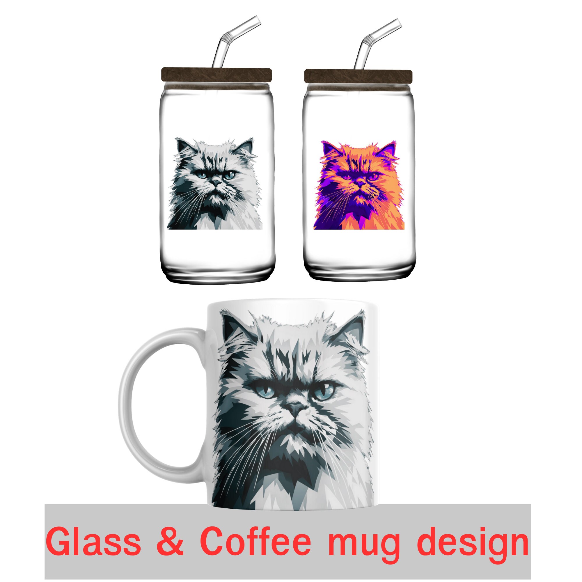 Persian Cat Pixel Picture PNG, Persian Cat Clipart,cat Digital Download ...