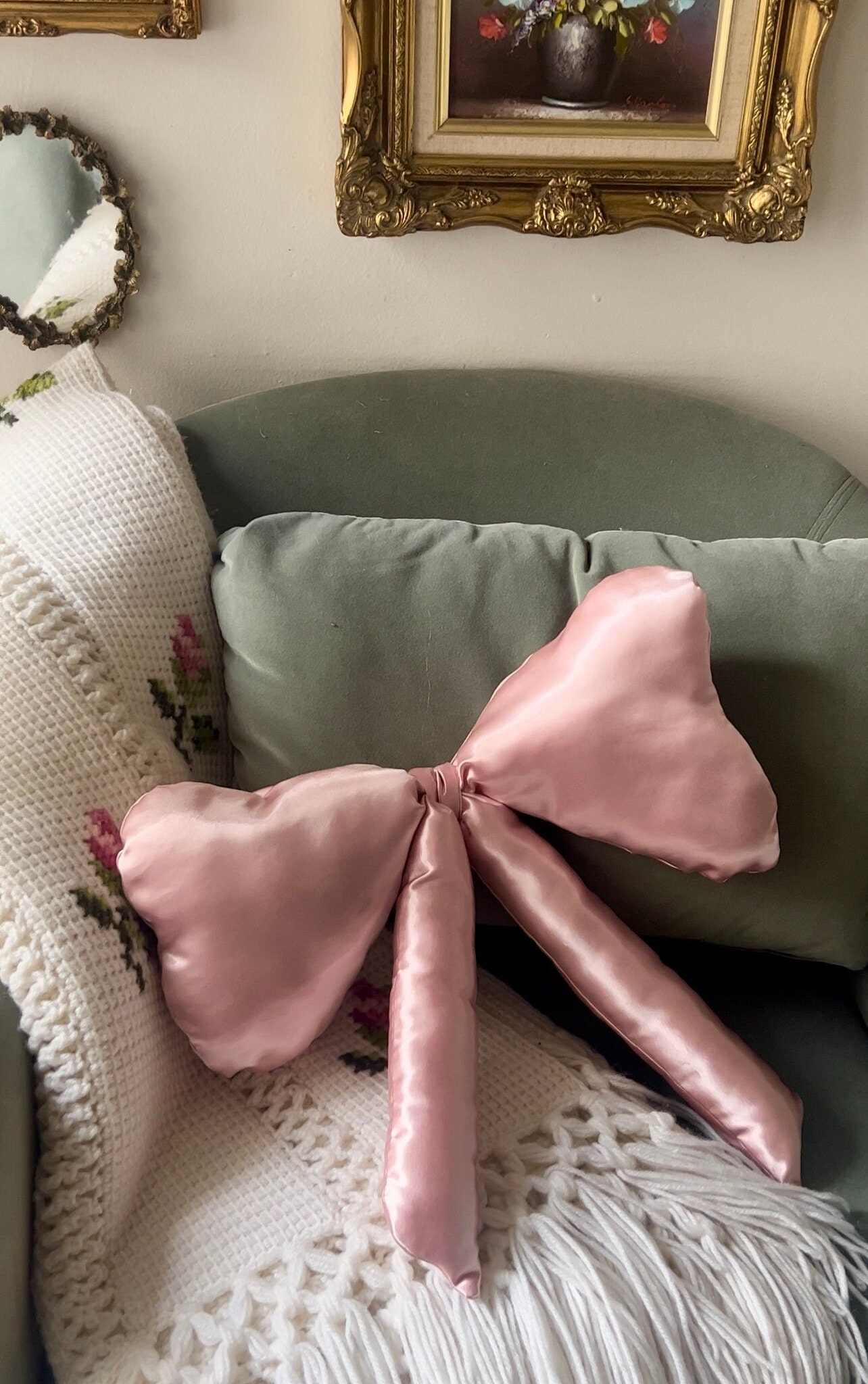 Bow Shape Pillow. Satin Bow Pillow. Coquette Room Decor. Lana Del Rey Pillow. Pink Bow Pillow ...