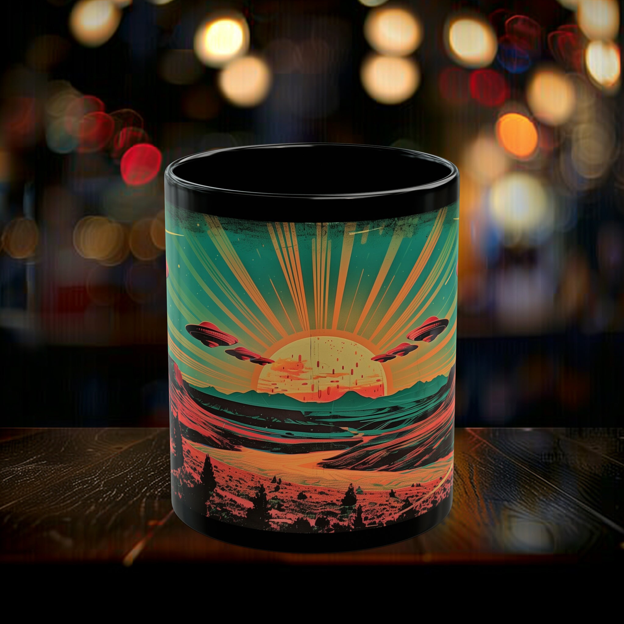 Psychedelic Alien Mug, Alien Mug, UFO Lover, Aliens, Flying Saucers ...