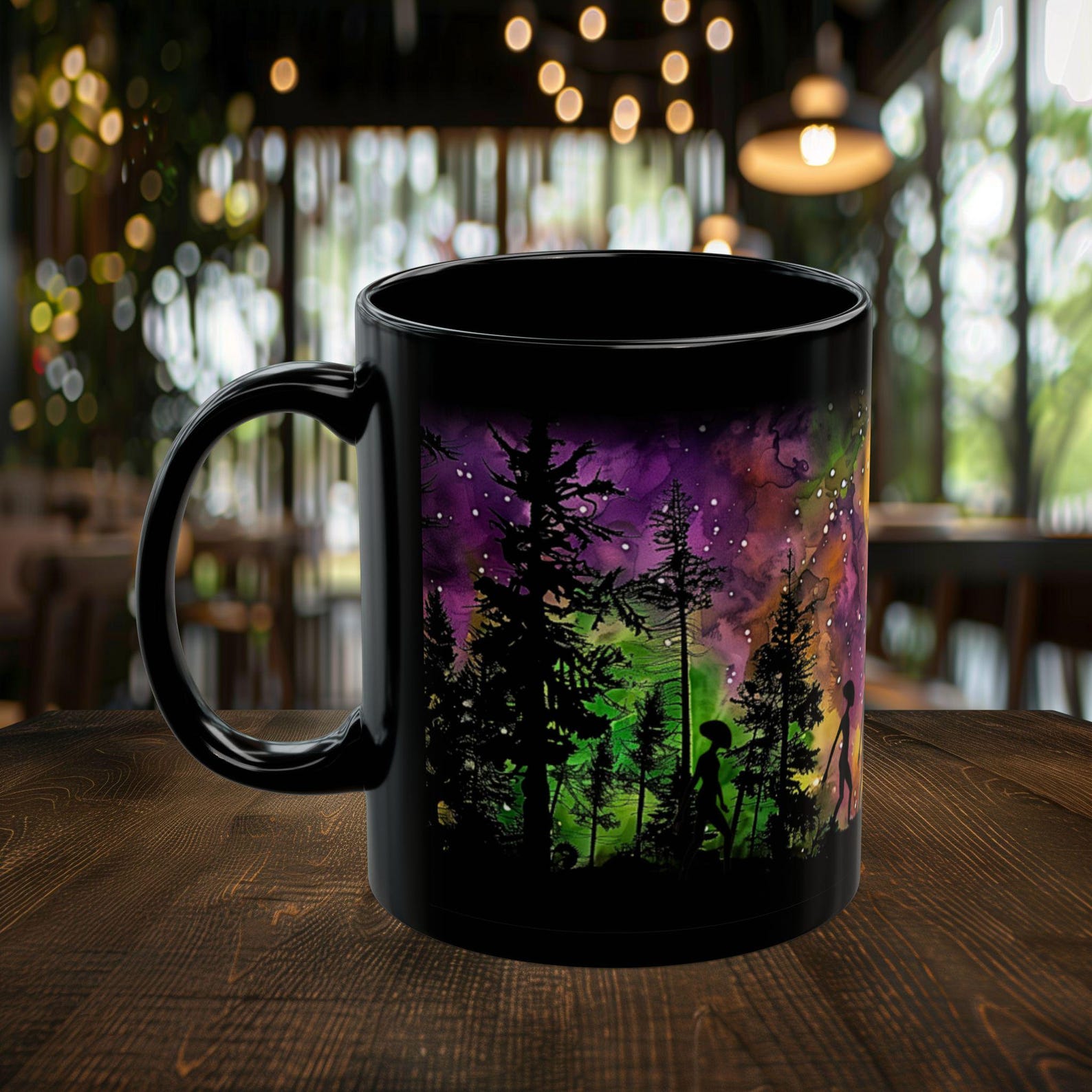 Night Aliencamping Mug, Alien Camping Gifts, Alien Coffee Mug, Alien ...