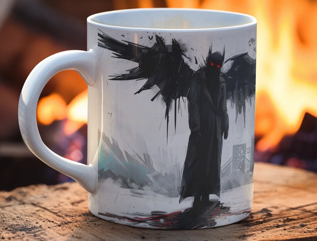 Mothman Mug, Point Pleasant Mug, West Virginia, Cryptids, Mothman Prophecies, Mythological Mug ...