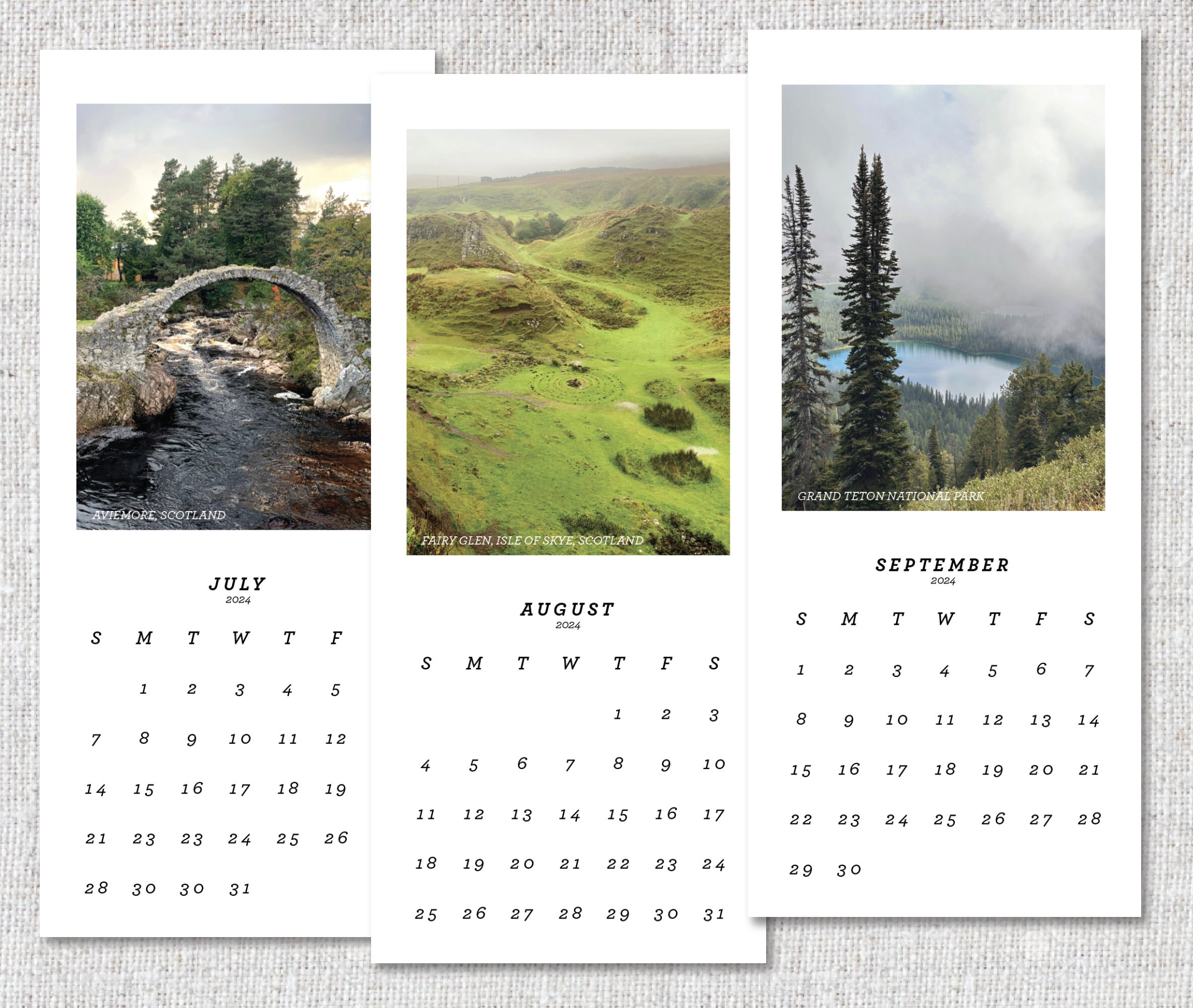 2024 Small Wall Calendar: Photos Around the World - Etsy