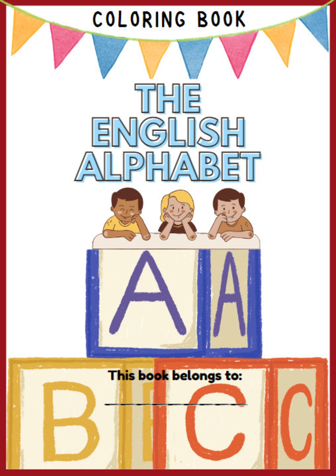 Alphabet ENGLISH Coloring Book, Wild Animals Colorings, PRINTABLE ABC ...