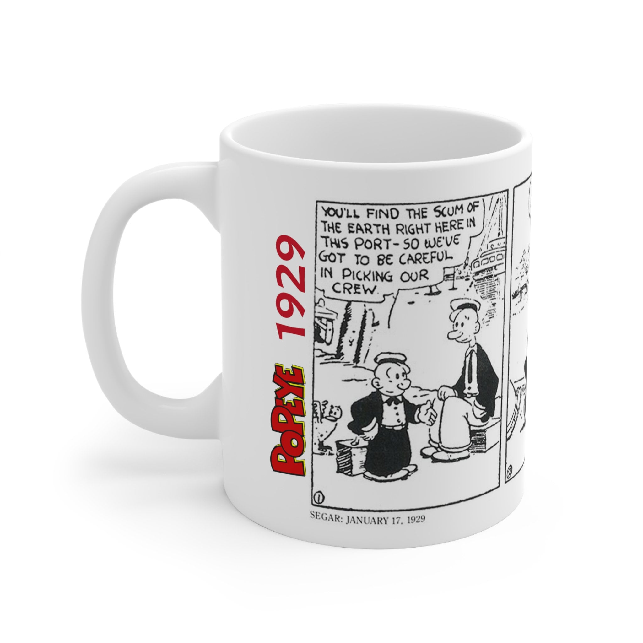 1929 Popeye Comic Strip Mug Original Popeye Mug Ceramic Mug 11oz Comic ...