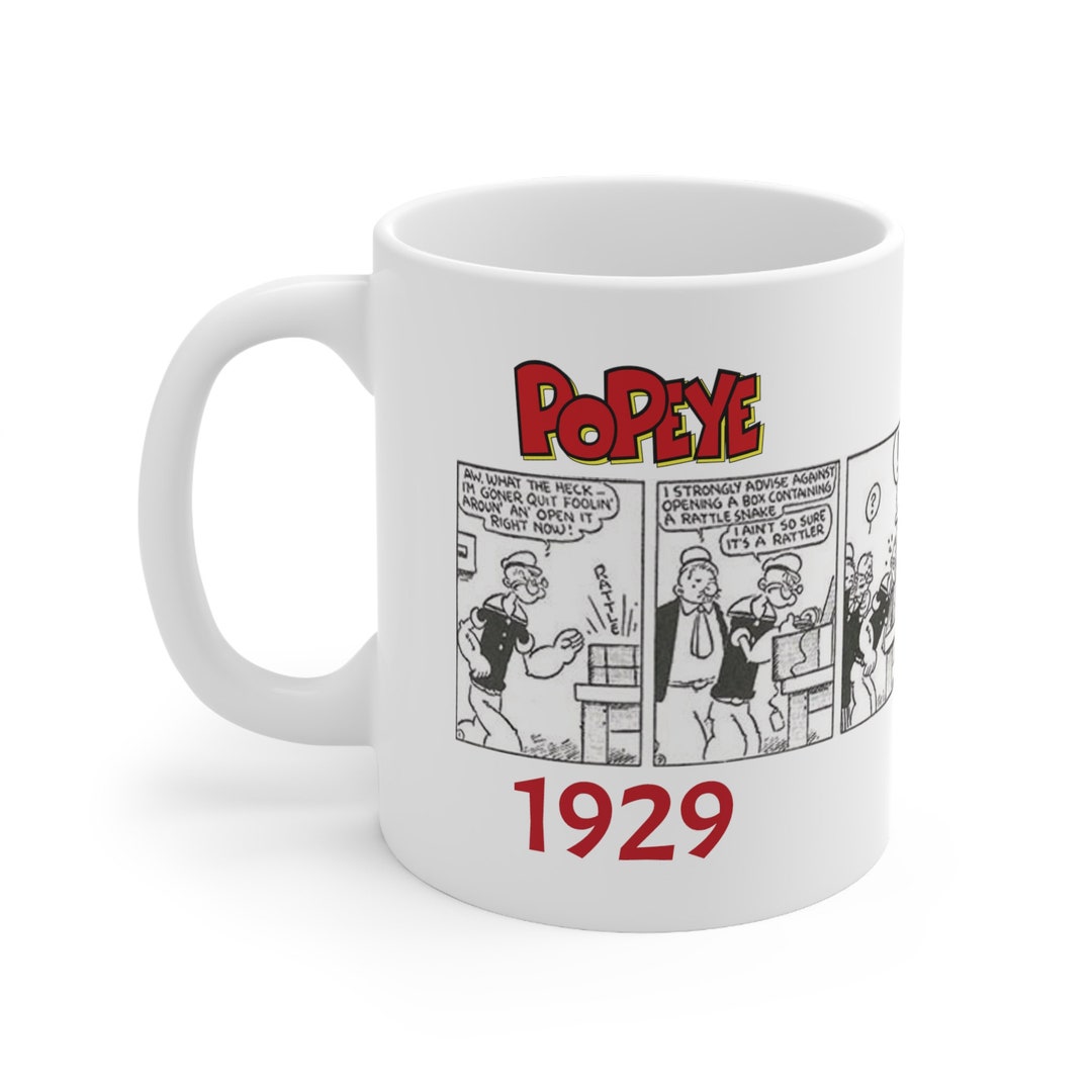 1929 Popeye Comic Strip Mug Original Popeye Mug Ceramic Mug 11oz Comic ...