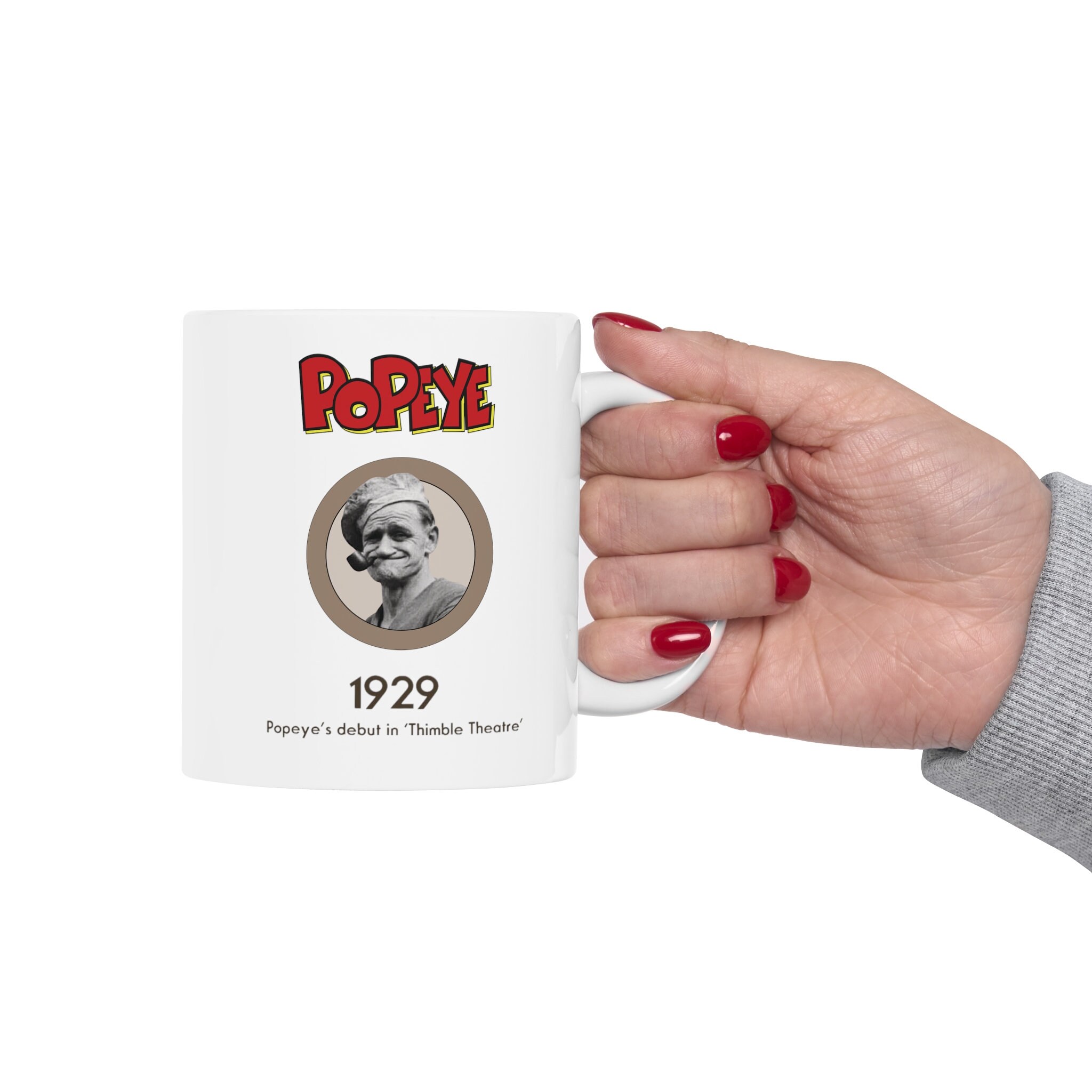 1929 Popeye Comic Strip Mug Original Popeye Mug Ceramic Mug 11oz Comic ...