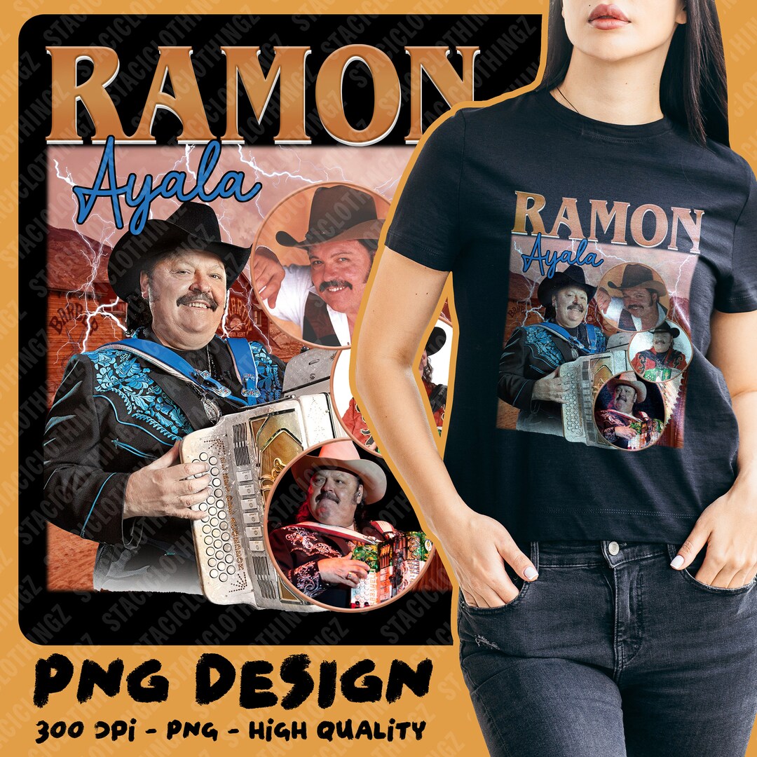 Ramon Ayala Mexican Singer PNG Digital PNG Download Homage T-shirt ...