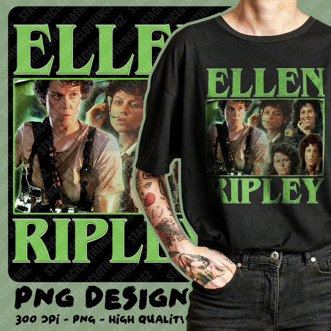 Ellen Ripley Actress PNG High Resolution Homage T-shirt, Hoodie ...