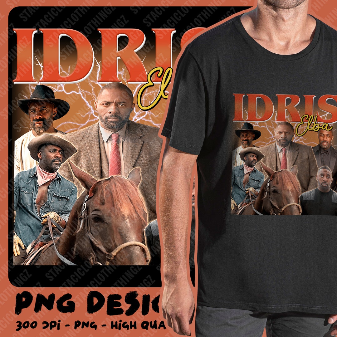 Idris Elba Actor Rapper PNG Digital PNG Download Homage T-shirt, Hoodie ...