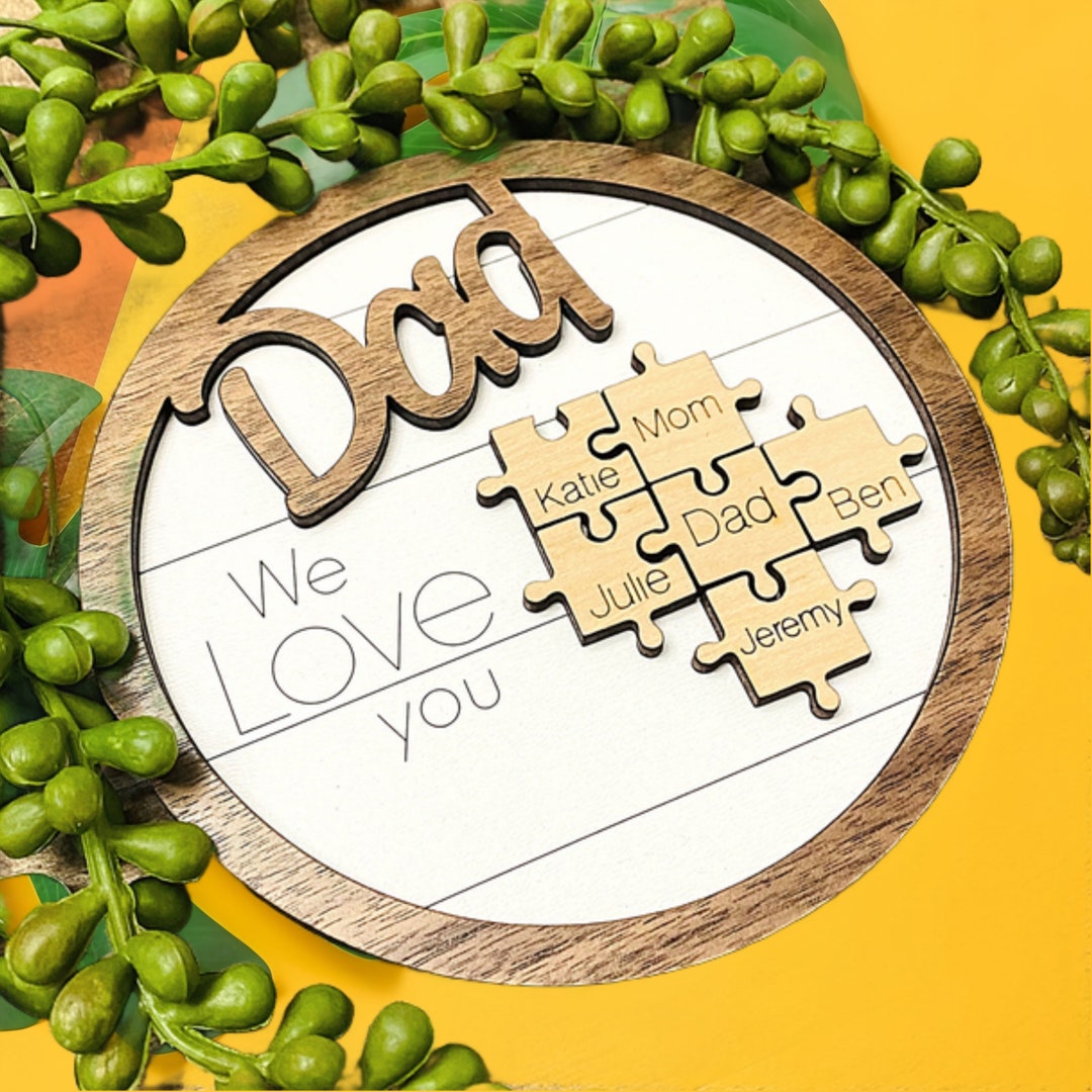 Father's Day Jigsaw Puzzle Plaque Father's Day Gifts Personalized ...