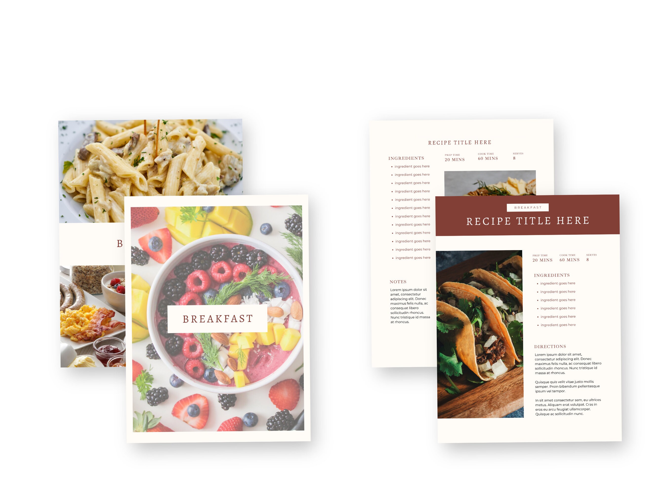 Recipe Book Template Recipe Template Recipe Book Canva Template Blank ...