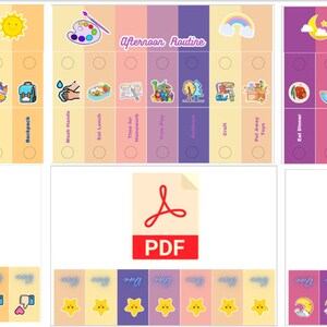 Morning, Afternoon & Evening Routine Chart, Planning Toddler Bedtime ...