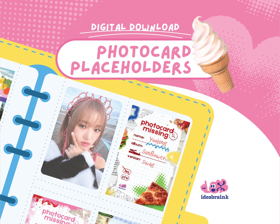 Y2K Collage Kpop Photocard Placeholders | PC Binder Filler (digital ...