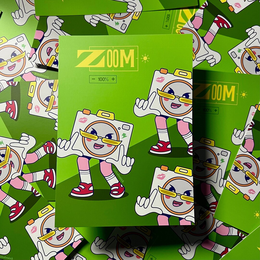 Jessi Zoom Kpop Art Print | Dancing Camera Character Postcard - Etsy