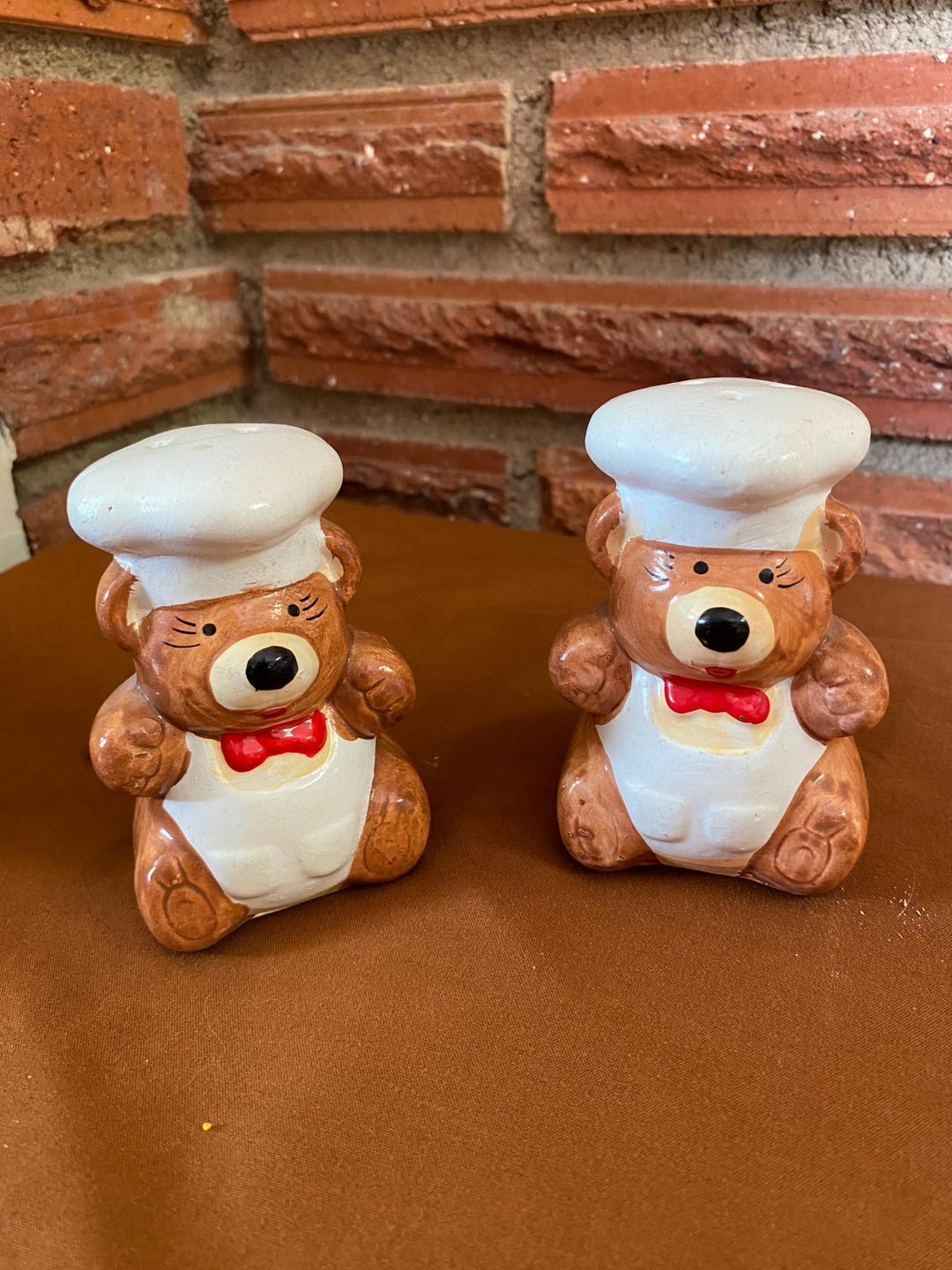 Vintage 1980s Chef Bear Salt and Pepper Shakers, Cute Kitched, Rare ...
