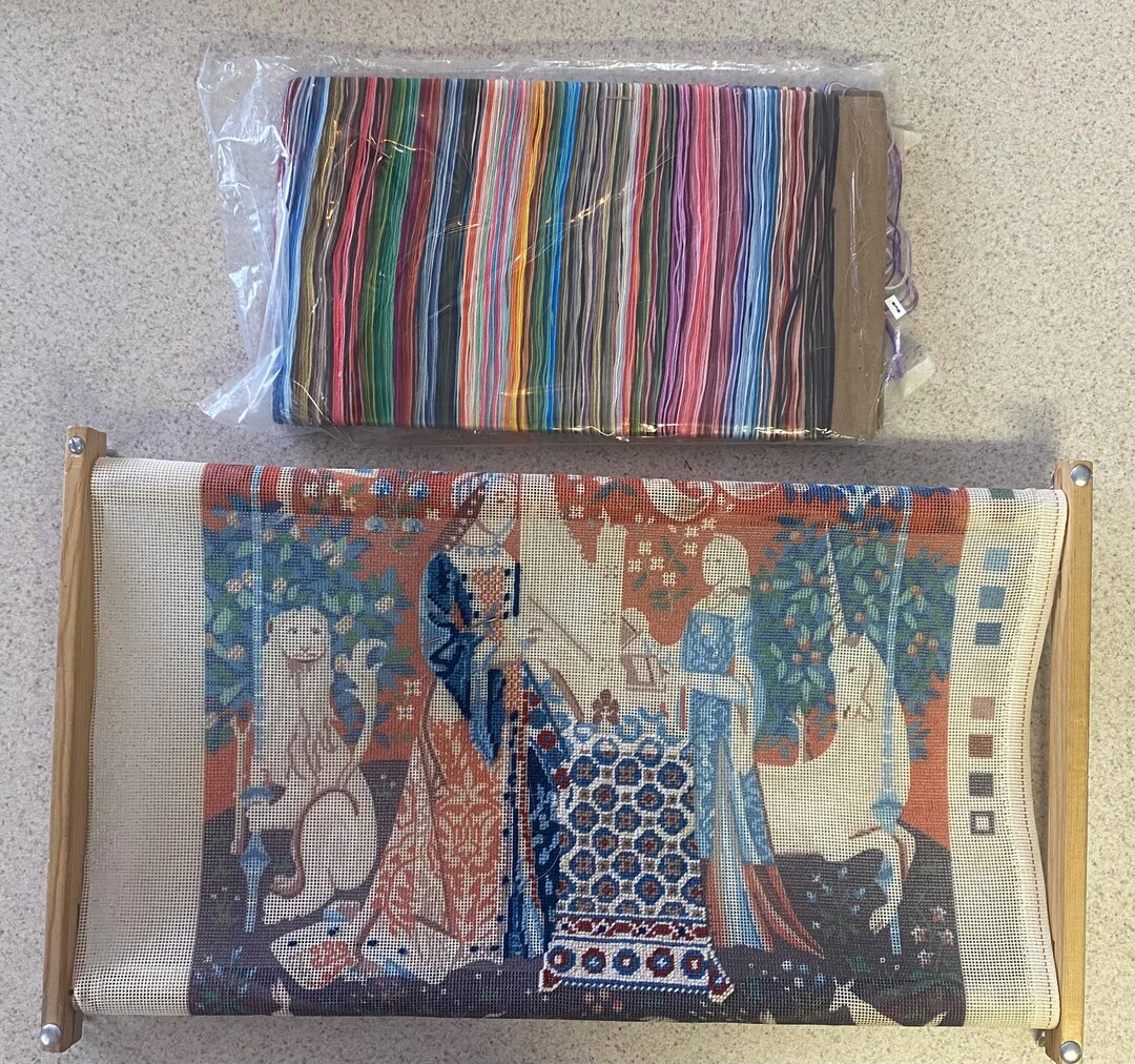 Vintage 1970’s Unfinished Needlepoint Kit With Thread, Margot De Paris ...