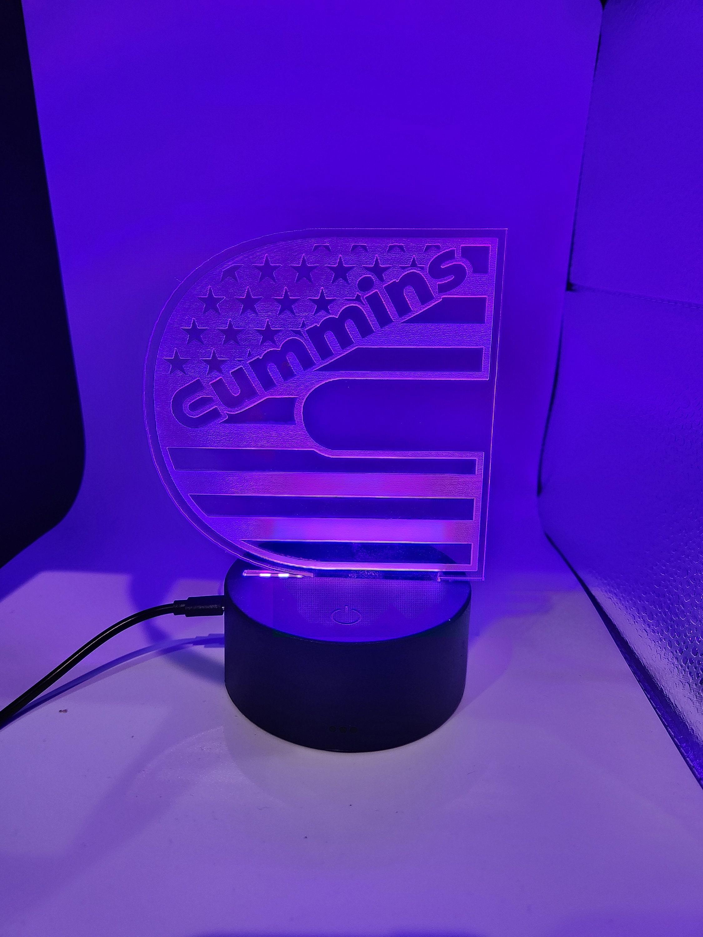 Acrylic LED Cummins Flag Sign - Etsy