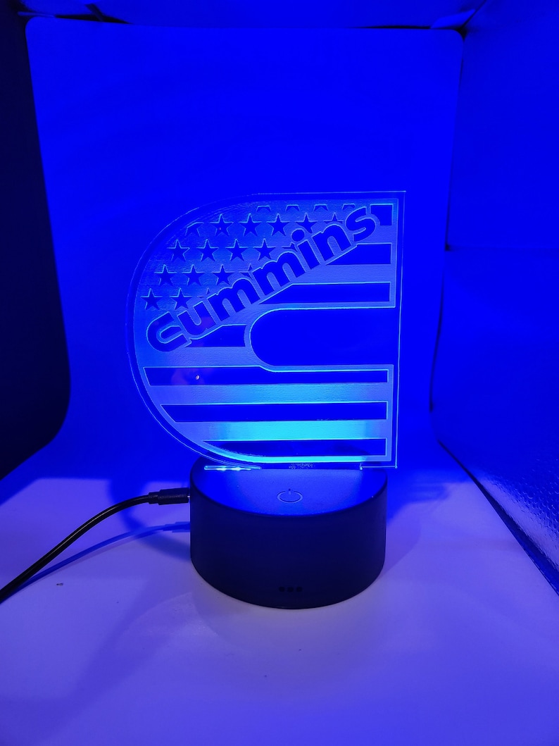 Acrylic LED Cummins Flag Sign - Etsy