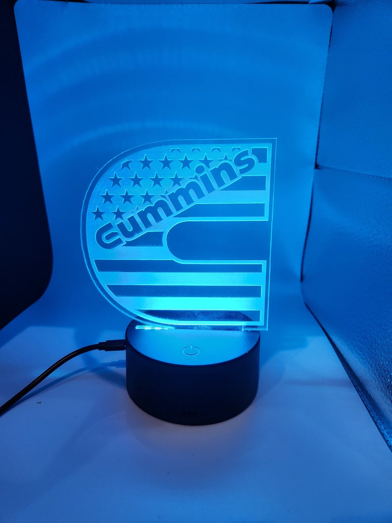 Acrylic LED Cummins Flag Sign - Etsy