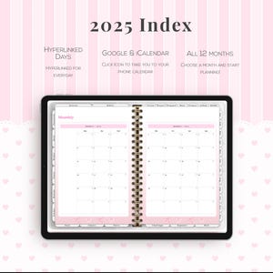 Pink Coquette Bow Digital Planner 2025 for Goodnotes & Notability, Pink ...