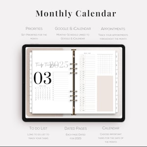 2025 Digital Planner, Minimalist Digital Planner, Goodnotes Notability ...