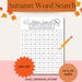 PRINTABLE Autumn Word Search, Fall Activities to Do, Word Search ...