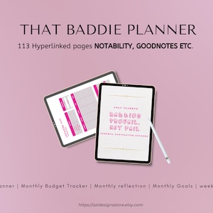 2024 "that Baddie Planner" Digital Planner Goodnotes Planner ...