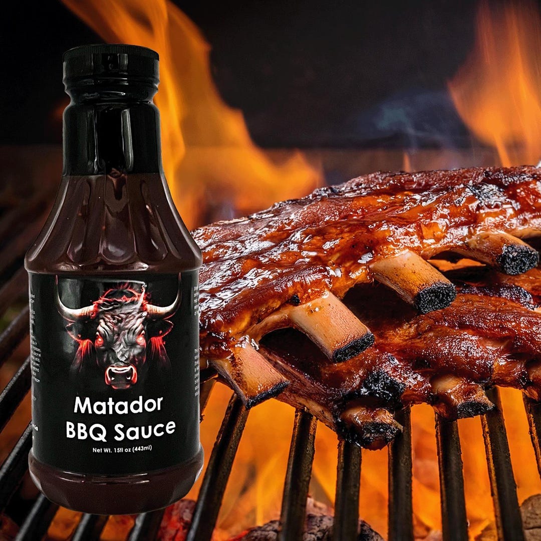 Matador BBQ Sauce, Barbeque Sauce, Barbecue Rib Sauce, Grilling Sauce ...