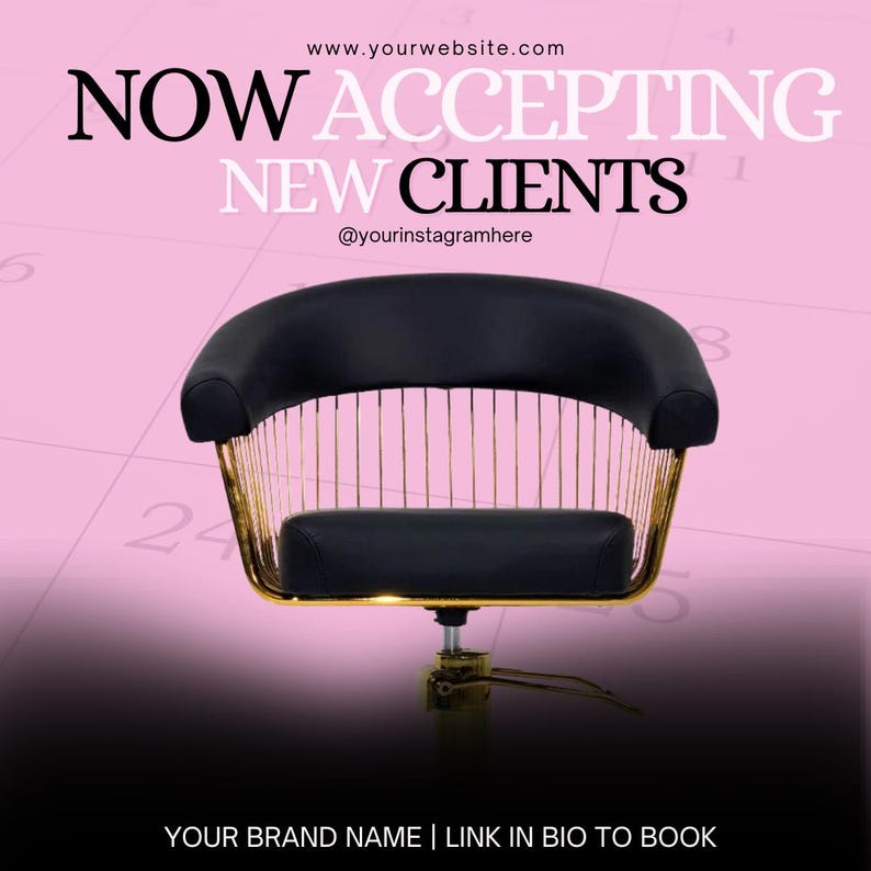 Editable Canva Flyer Now Accepting New Clients, Hairstylist Flyer, Nail Tech Flyer, New Year ...