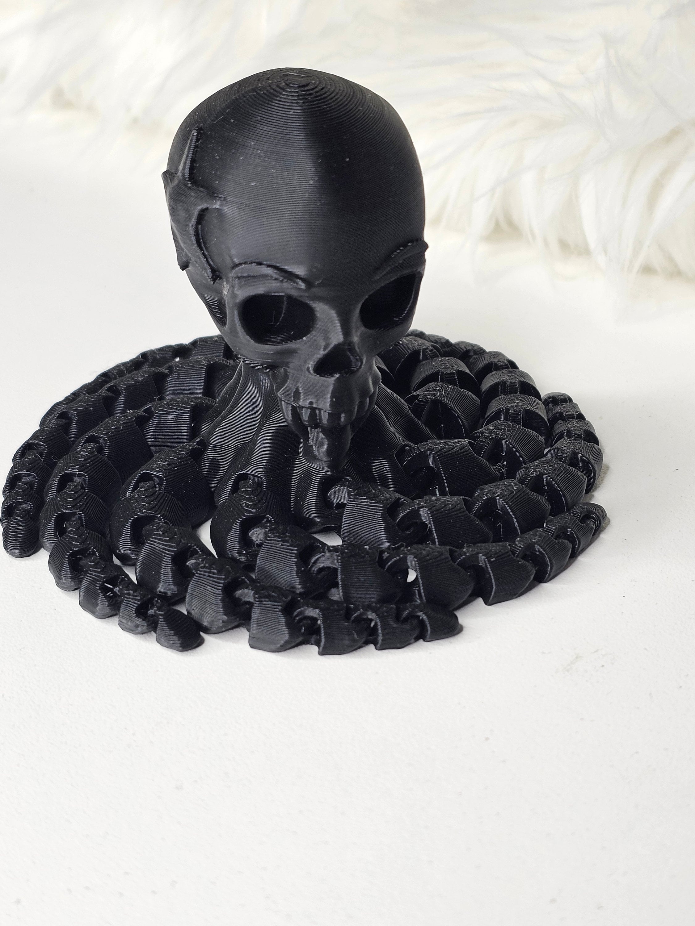 Mesmerizing 3D Printed Articulating Skull Octopus Fidget Toy: Elegance ...