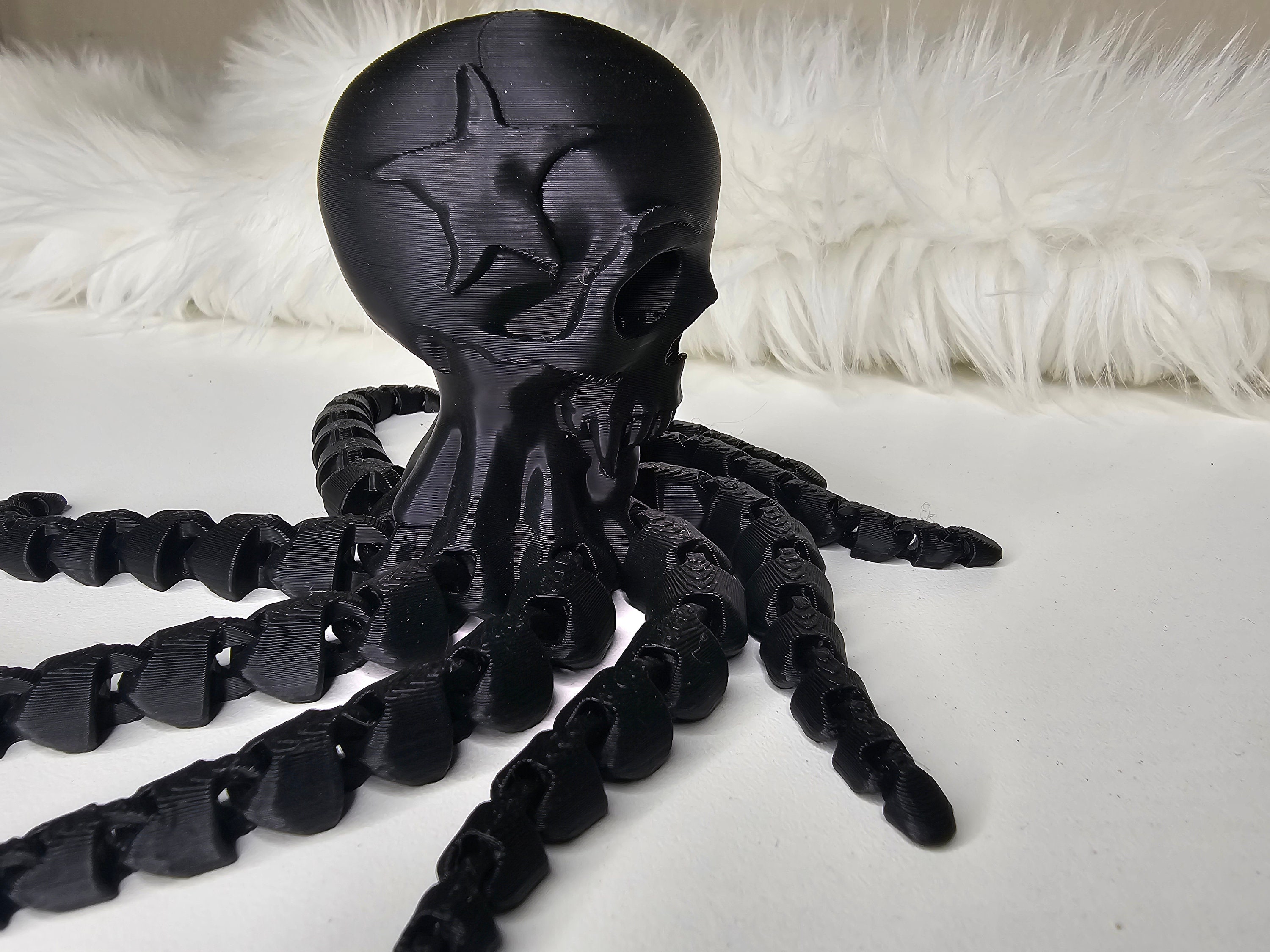 Mesmerizing 3D Printed Articulating Skull Octopus Fidget Toy: Elegance ...