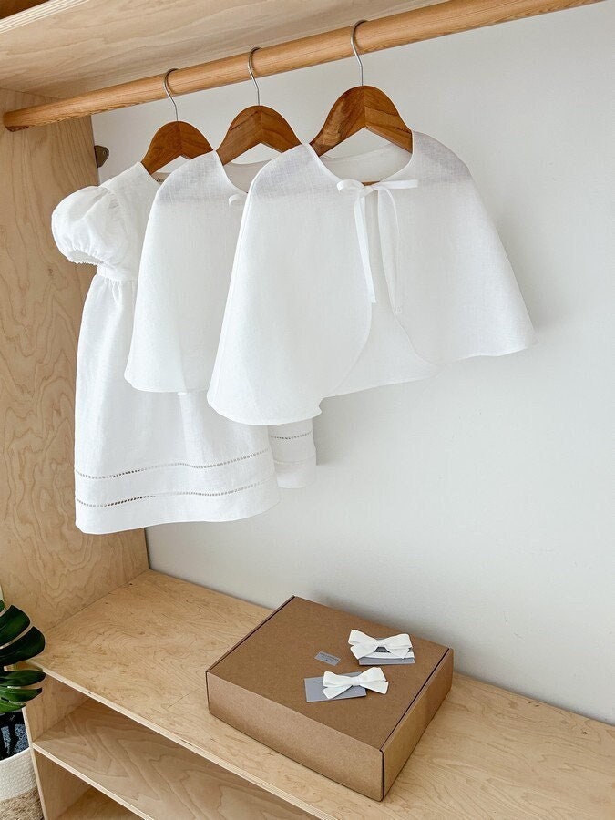 Linen Christening Cape, Cape Baptme, Baby Boy Baptism Outfit - Etsy