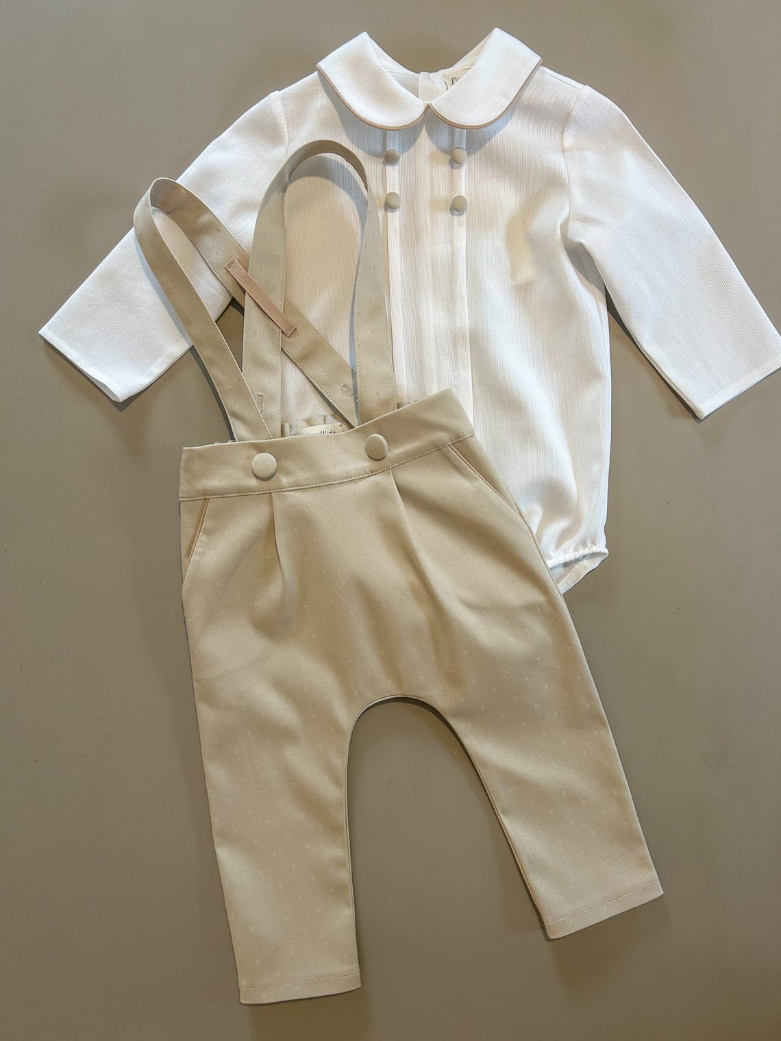 Baby Boy Baptism Set, Formal Wear, Baby Boy Trousers and Bodysuit - Etsy