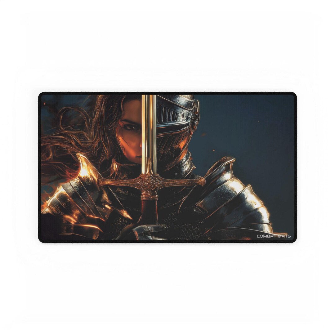 MTG Woman Knight TCG Playmat Deskmat Mouse Pad - Etsy