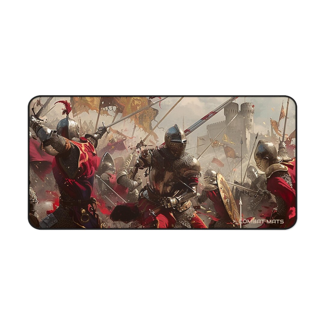 Medieval Knight Battle Playmat Mousepad Deskmat - Etsy