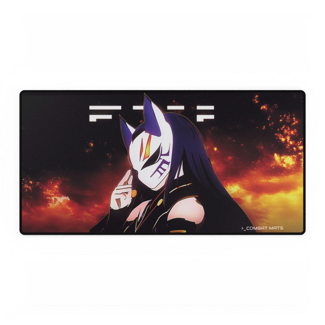 Anime Cat Oni Mask TCG Playmat Mouse Pad Desk Mat - Etsy