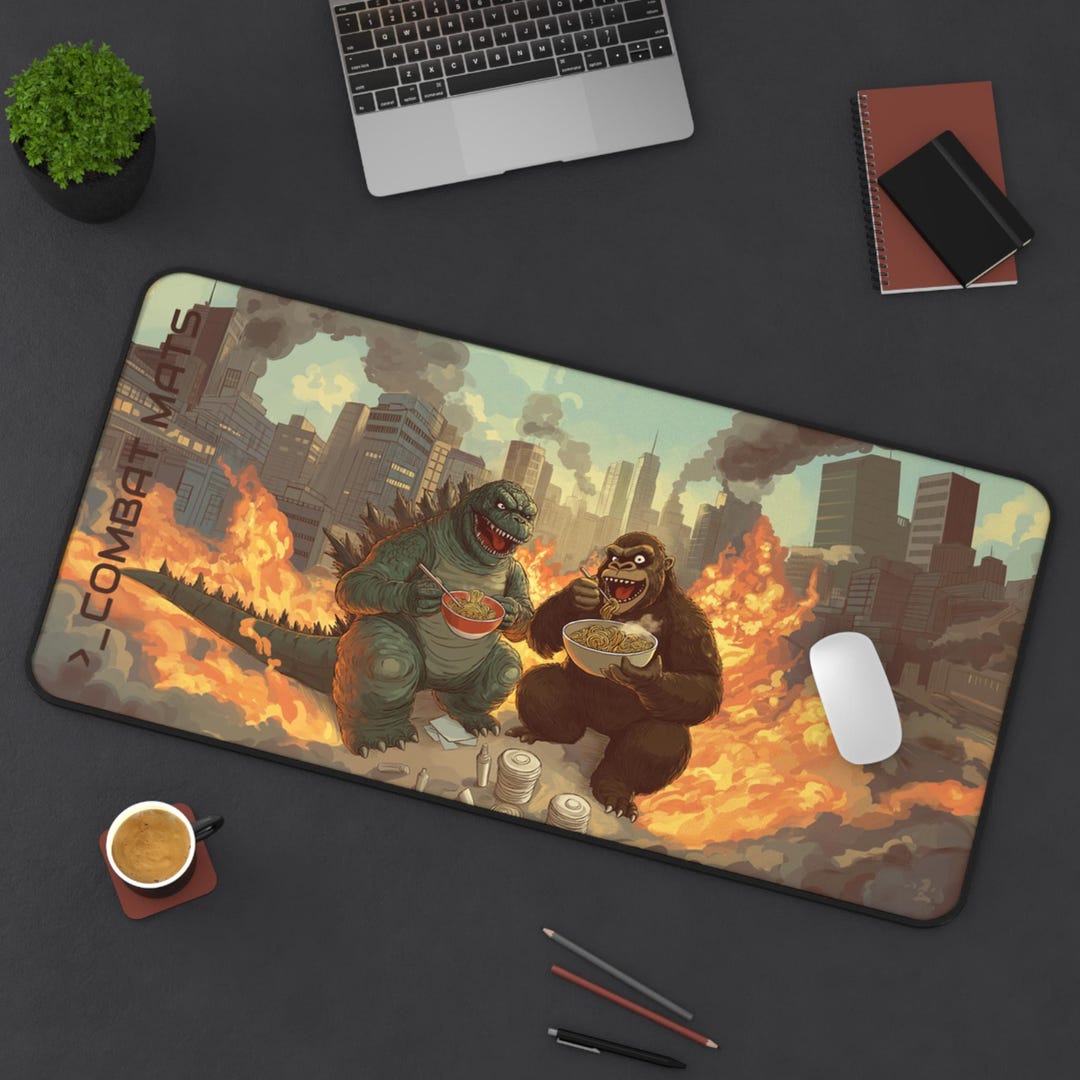 King Kong Godzilla Ramen Play Mat Desk Mat Mouse Pad - Etsy