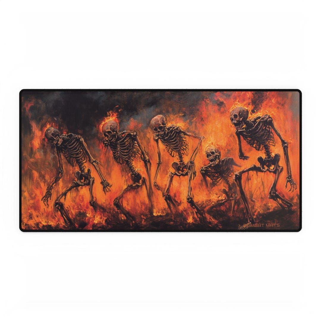 Skeletons in Fire TCG Playmat Mouse Pad Desk Mat - Etsy