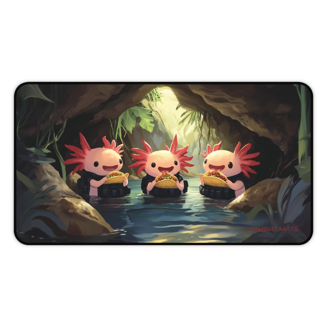 Axolotls Enjoying Tacos Play Mat Desk Mat Mouse Pad - Etsy