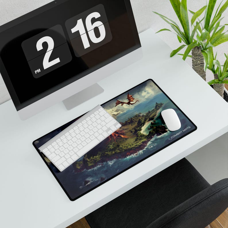 Volcano Dragon Island TCG Playmat Desk Mat Mouse Pad - Etsy