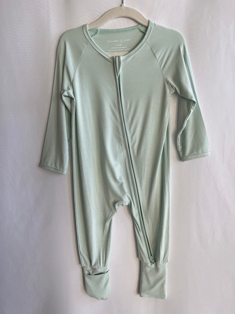Lullaboo Baby Viscose Bamboo Two-way Zip Convertible Fold-over Footie ...