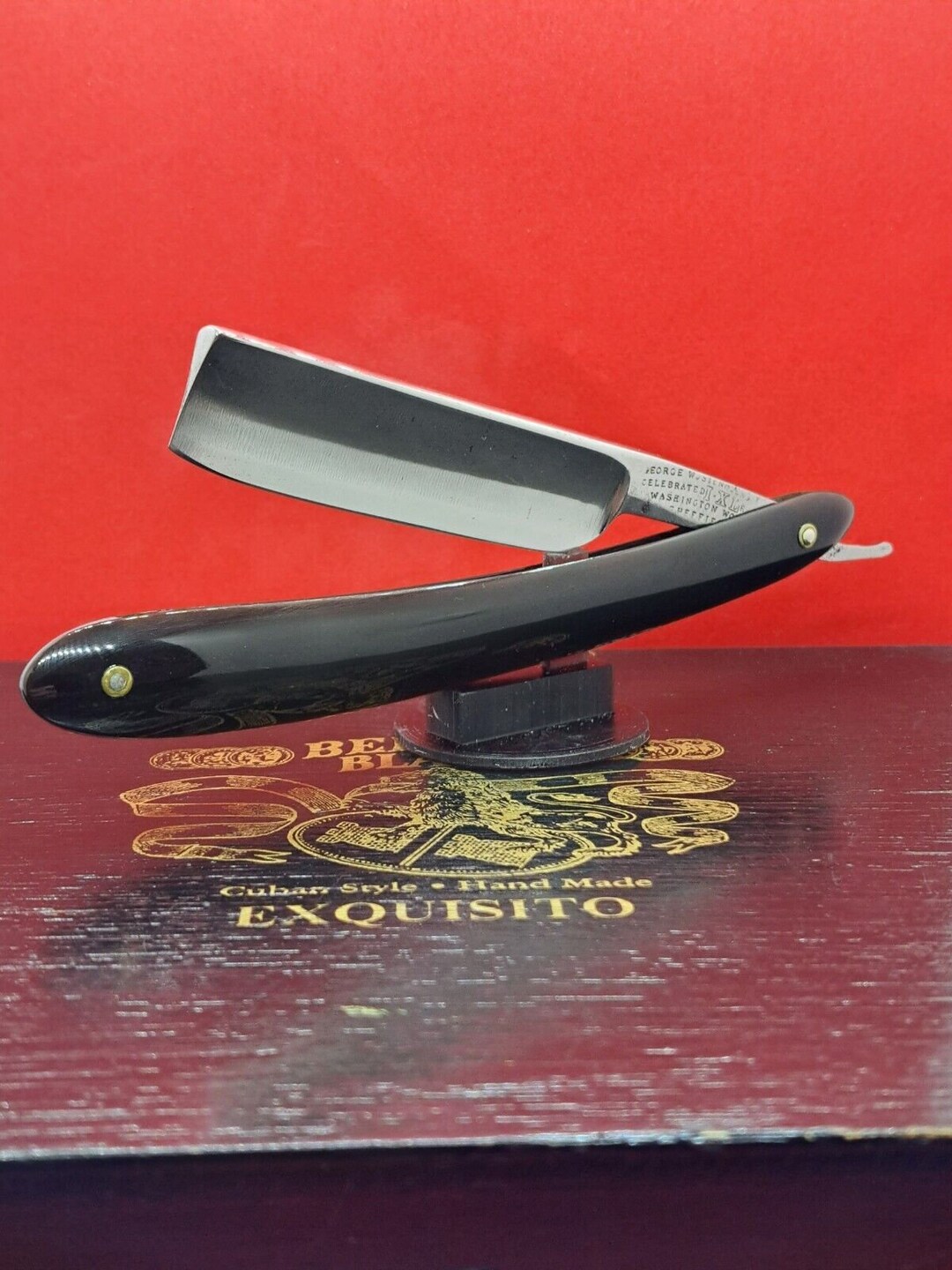 Vintage/antique 13/16 George Wostenholm Sheffield Straight Razor. Shave ...
